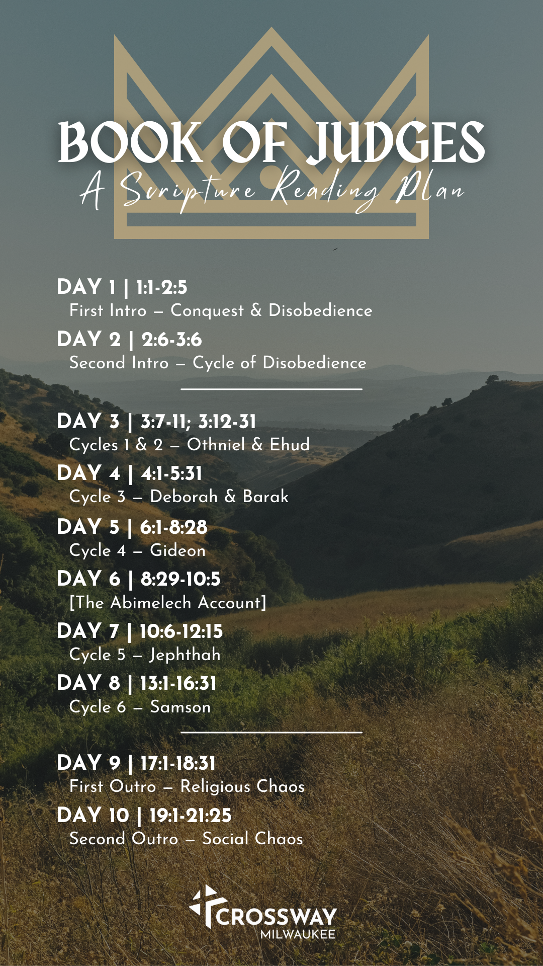 The Book of Judges | A Scripture Reading Plan – Kirk E. Miller